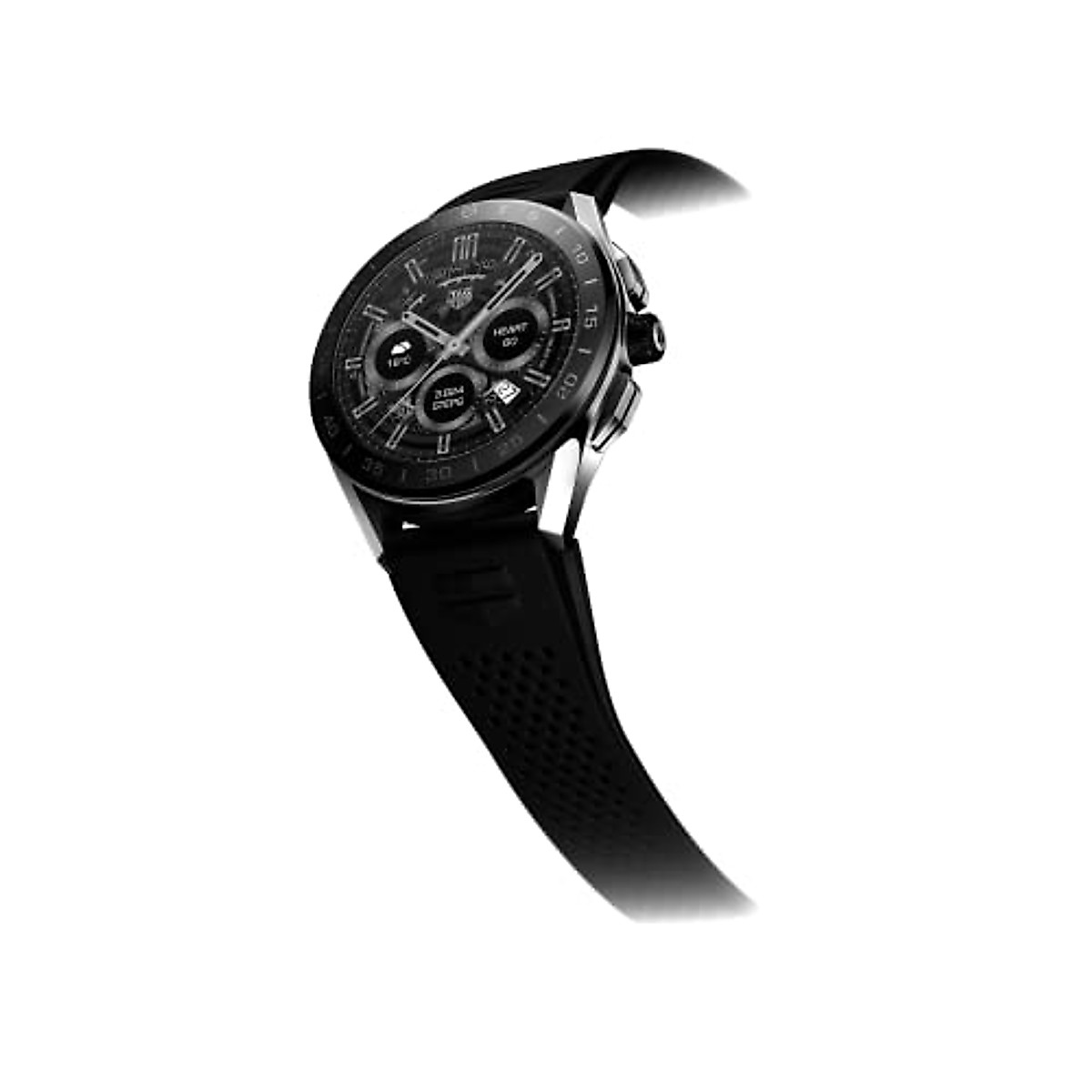 TAG HEUER CONNECTED Steel Case ,Heart Rate Monitor,Black Rubber Band SBG8A10.BT6219