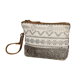 Myra Bag Foxy Tribe Upcycled Canvas Wristet Pouch Bag S-1240