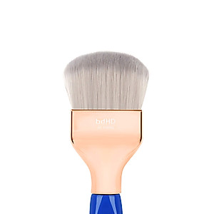 Bdellium Tools Professional Makeup Brush - Golden Triangle 972 Large Rounded Double Dome Blender - With All Vegan and Soft Synthetic Fibers, For Foundation Application & Blending (Blue, 1pc)