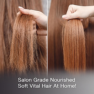 Vitamins Keratin Hair Mask Deep Conditioner - Biotin Protein with Castor Oil Conditioning Repair Treatment for Thick Dry Damaged or Color Treated Curly Wavy and Straight Coarse Hair