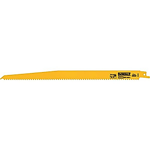 DEWALT Reciprocating Saw Blades, Bi-Metal, 12-Inch, 6 TPI, 5-Pack (DW4804)