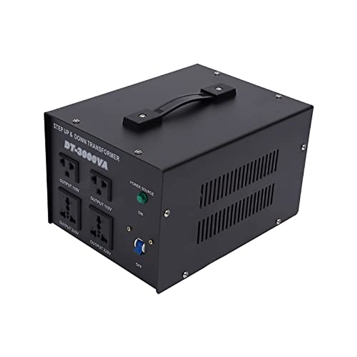 3000W Step Up & Down Voltage Transformer Converter AC 110V⇋220V DT-3000VA Voltage Converter Power Transformer Step-Up/Step-Down 110V - 220V/ 220V - 110V, with Dual Circuit Breaker Protection