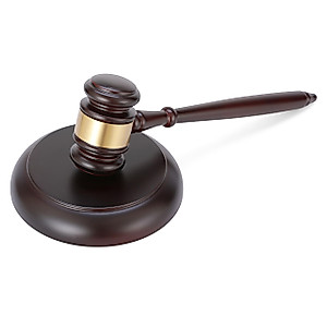 Apexstone Wooden Gavel and Block for Lawyer Judge Auction Sale