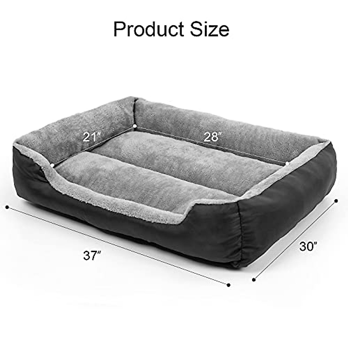 Teodty Dog Beds for Large Dogs, Washable Pet Bed Mattress Comfortable, Warming Rectangle Bed for Medium and Large Dogs, Cat Pets