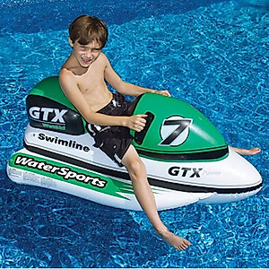 Swimline 9027SL GTX Wet Ski & Wild Ride - On Water Bike Inflatable Float 9027