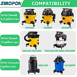 5 Pack DXVA19-4101 Replacement Filter Bags for DEWALT 6-10 Gallon Wet/Dry Vacuum Models DXV06P, DXV09P, DXV10P, DXV10S