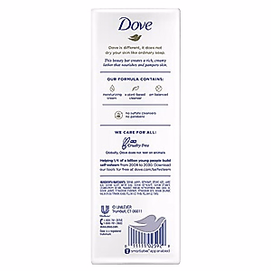 Dove Beauty Bar Gentle Skin Cleanser Moisturizing For Gentle Soft Skin Care Shea Butter More Moisturizing Than Bar Soap 3.75 oz 14 Bars