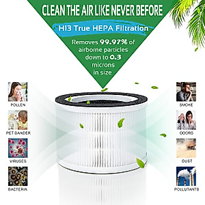 Flintar True HEPA Replacement Filter, Compatible with Afloia Fillo and MOOKA Allo Air Purifier, 3-in-1 Pre-filter, H13 True HEPA and Activated Carbon Filtration, 2-Pack
