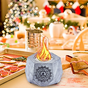 Treetoi Portable Tabletop Fire Pit for Smores Maker Indoor Mini Table Top Firepit Bowl Smokeless Outdoor Tabletop Fireplace for Patio