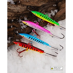 THKFISH Ice Fishing Jigs Vertical Jigs Kit Ice Fishing Tackle B-18g+D-21g