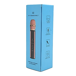 GOWENIC Karaoke Microphone, Portable Handheld Wireless Microphone for Bluetooth, Rechargeable Kids Microphone with Recording for Home KTV Kids Birthday Party ()