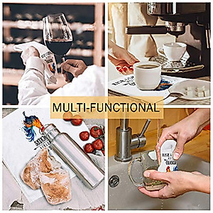 Bonsai Tree Funny Chicken Kitchen Towels with Sayings, Rise and Shine Mother Cluckers Rustic Dish Towels 28” x 28”, White Rooster Farmhouse Tea Towels Housewarming Gifts Decor for New Home