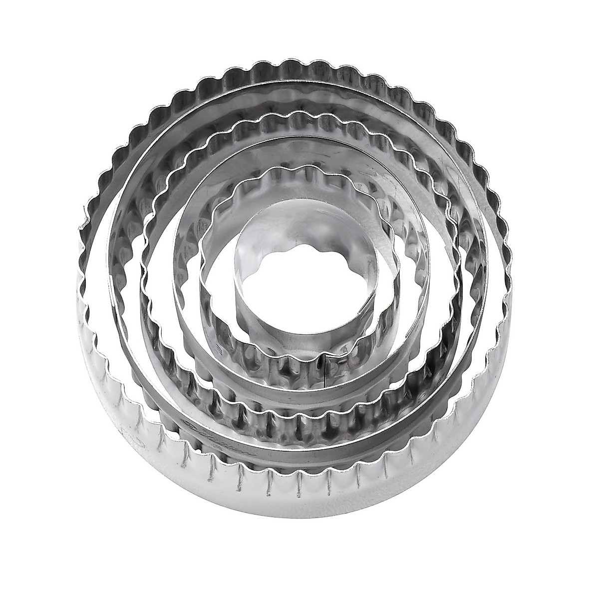 Wilton 6-Piece Nesting Fondant Double Sided Cut Out Cutters, Round