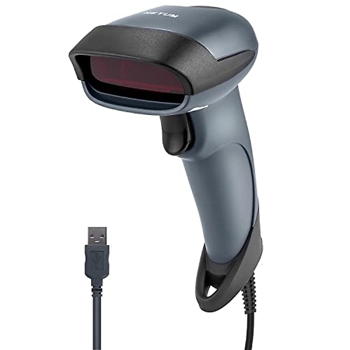 NETUM USB Laser Barcode Scanner, Handheld 1D Wired Bar Code Scanner Scanning UPC EAN Reader Gun Retails for Supermarket, Convenience Store, Warehouse - NT-M1