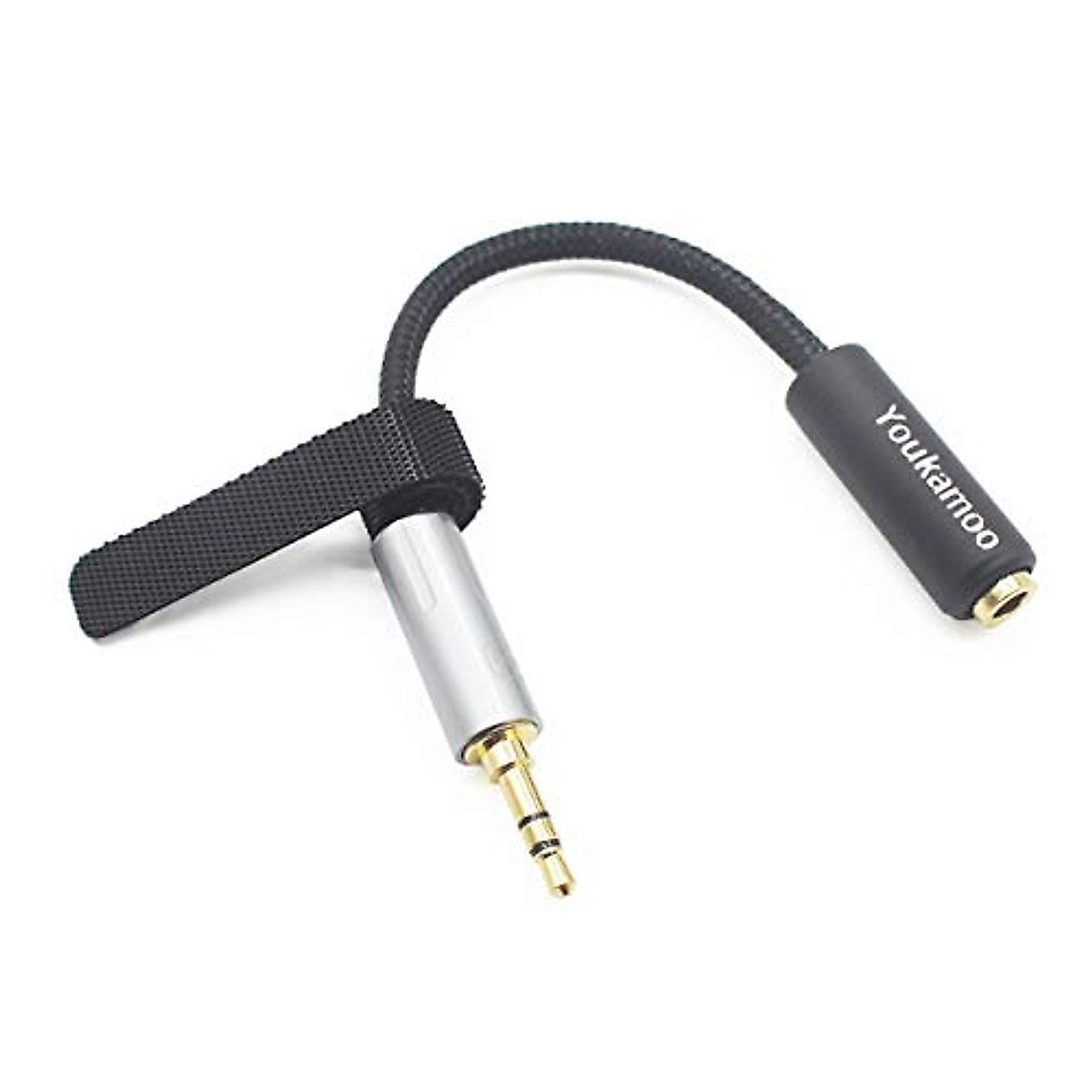 Youkamoo 3.5mm Male to 4.4mm Female 8 Core Silver Plated Headphone Earphone Audio Adapter Cable in Box 3.5mm Stereo to 4.4mm Balanced 4.4mm Female