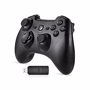 EasySMX 2.4G Wireless Controller for PS3, PC Gamepads with Vibration Fire Button Range up to 10m Support PC PS3 Android devices and TV BOX