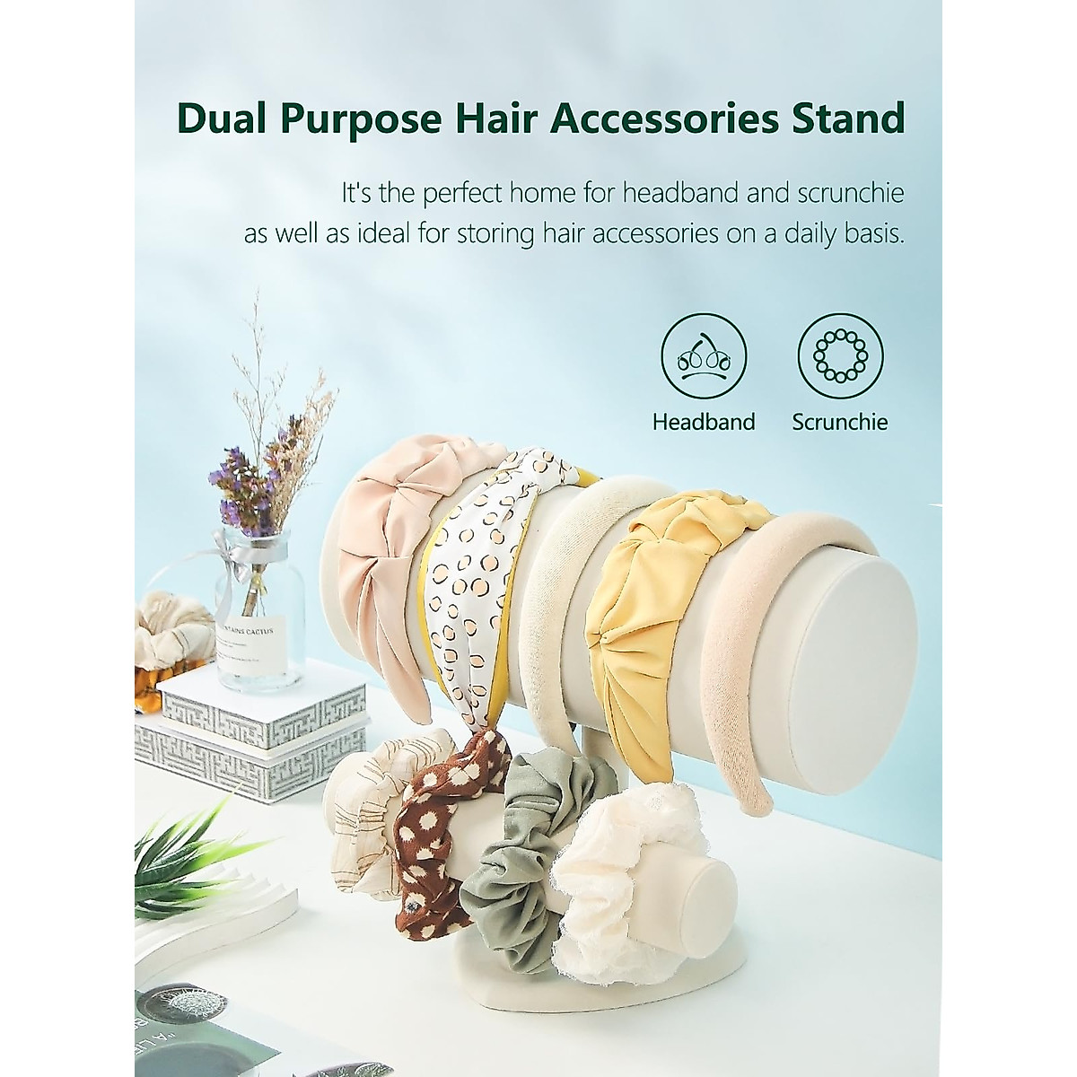 Ausalivan Headband Holder Organizer,Head Band Stand For Girls Room,Hair Band Storage For Women,Hair Accessories Display Rack,Mouse Ear Holder