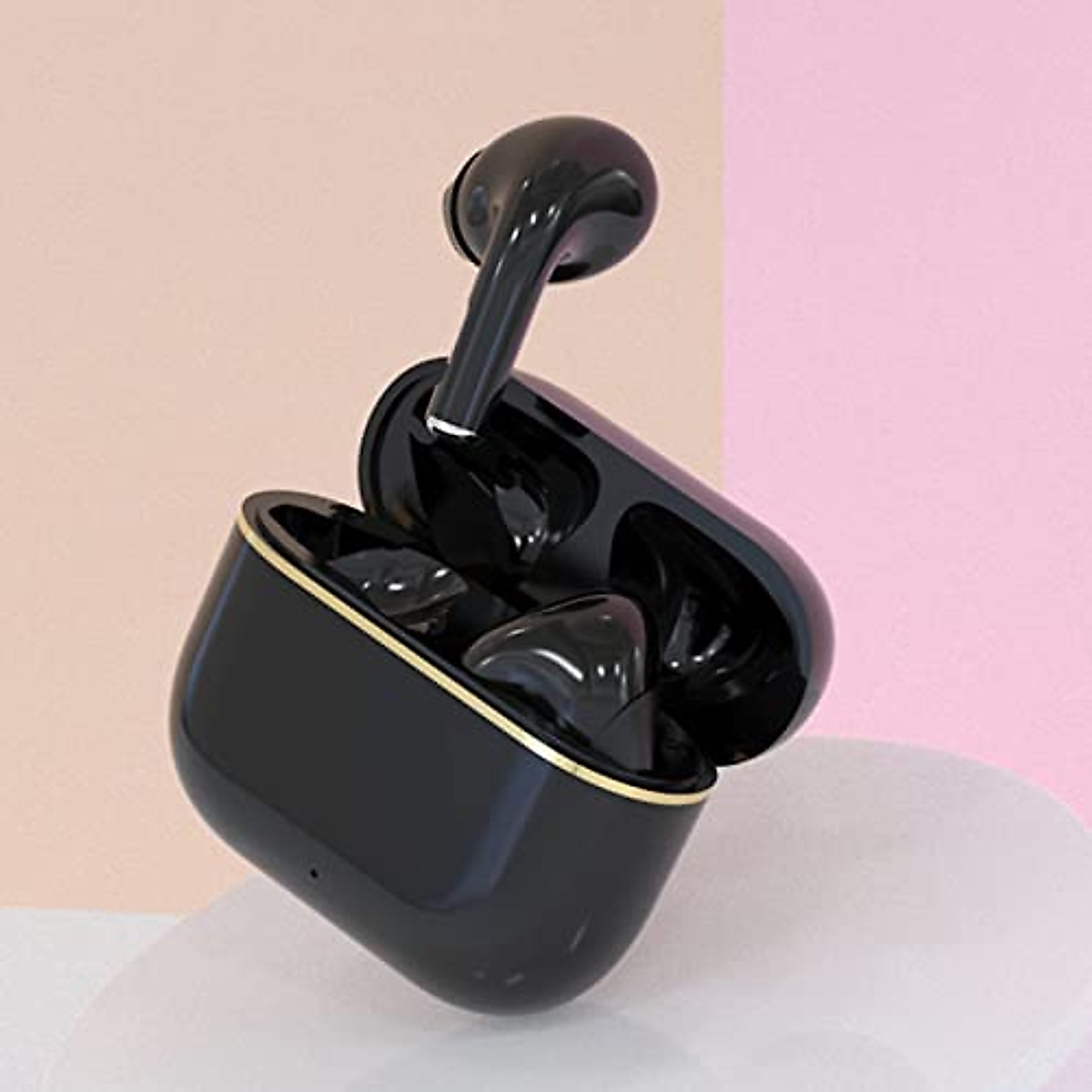 Bluetooth 5.2 Earphones,Wireless Earbuds with Wireless Charging Case,with Earhooks Headset Built-in Mic for Sport,Clear Calls,Work,Music