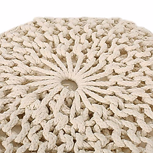 Christopher Knight Home Hortense Pouf, Ivory