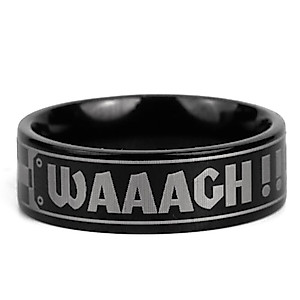 Starforged Warhammer 40K Orks & Fenrisian wolves Leagues of Votann Alloy Men's Ring Orks-9