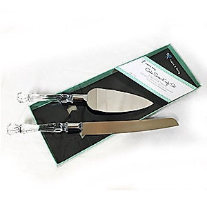Craft And Party Wedding Knife and Server Set with Acrylic Handle