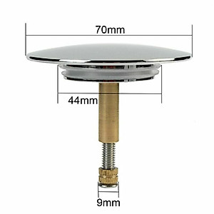 sink plug，sink plug strainer，sink plug replacement Sink Plug, 43/70mm Brass Bathtub Drain Stopper Bathroom Bath Tub Sink Waste Pop-Up Plug Replacement Kitchen Sink Accessories for Bathroom and Kitchen