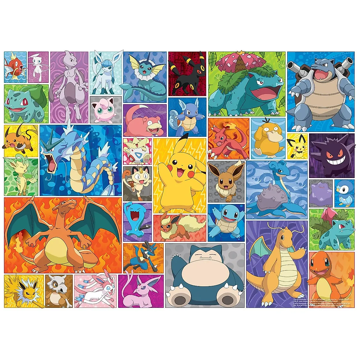 Buffalo Games - Pokemon - Frames - 1000 Piece Jigsaw Puzzle for Adults Challenging Puzzle Perfect for Game Nights - 1000 Piece Finished Size is 26.75 x 19.75, Large
