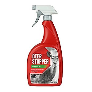 Deer Stopper Repellent - Safe & Effective, All Natural Food Grade Ingredients; Repels Deer Elk, and Moose; Ready to Use, 32 oz. Trigger Spray Bottle