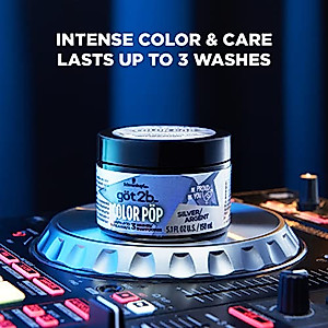 Got2b Color Pop Semi-Permanent Hair Color Mask, Silver, 5.1 oz