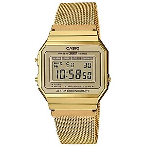 Casio Retro Watch A700WEMG-9AEF Unisex Gold Chronometer