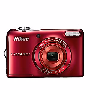 Nikon COOLPIX L30 20.1 MP Digital Camera with 5x Zoom NIKKOR Lens and 720p HD Video (Red) (Discontinued by Manufacturer)