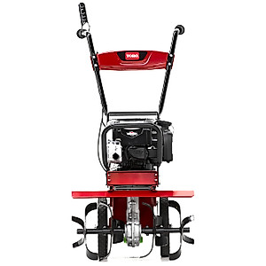 Toro Full Size Front Tine Tiller, 163cc Briggs & Stratton 4-Cycle Engine, Adjustable Tilling Width Up to 21", Variable Wheel Settings, Model Number: 58602