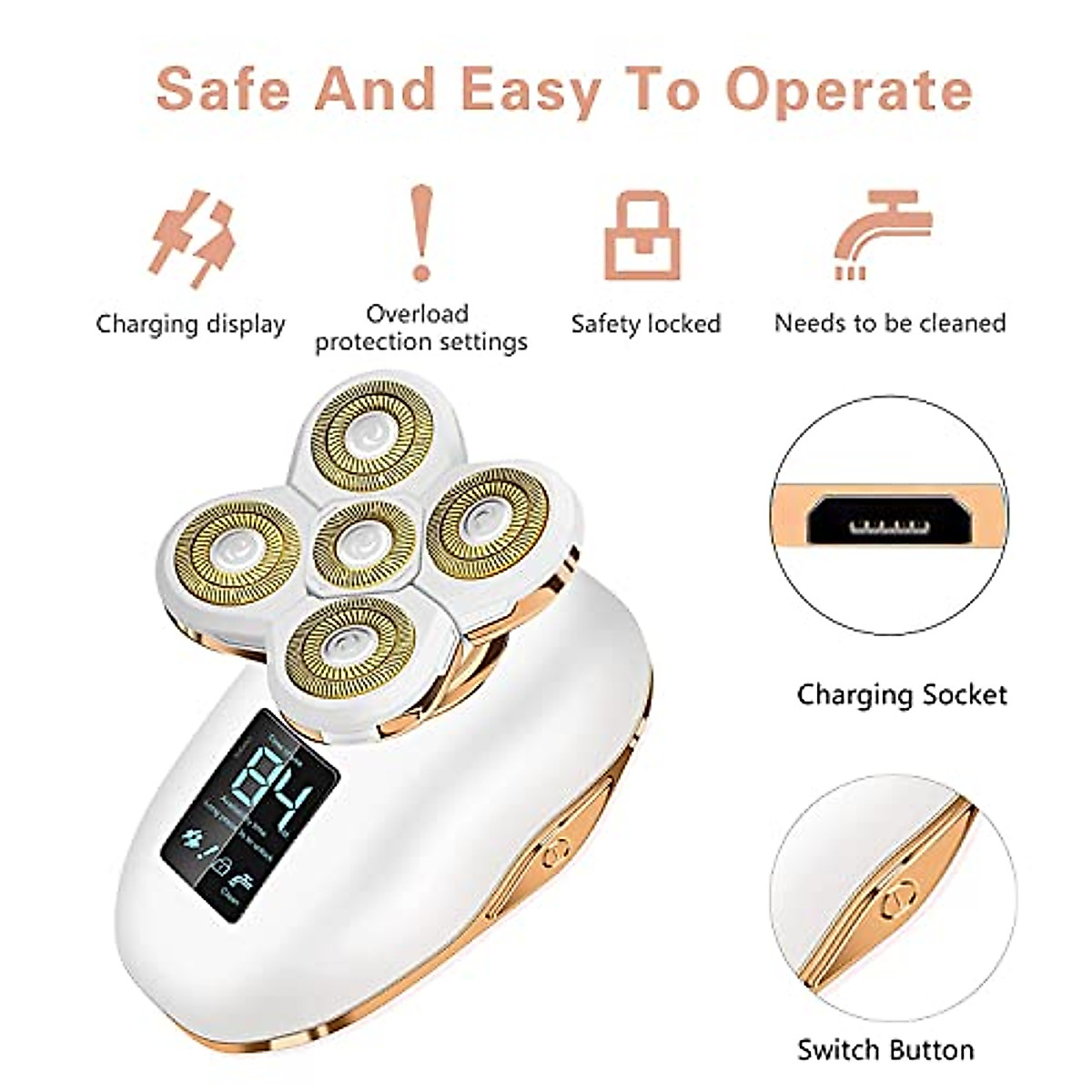 Electric Shaver for Women, Legs Women's Hair Remover, Best Womens Razor for Body Face, Bikini, Nose Hair Trimmer, Personal Hair Removal for Ladies Gift