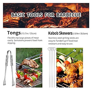 BBQ Utensil Set Stainless Steel Professional Barbecue Accessories Grill Tool with Bag Easy to Carry