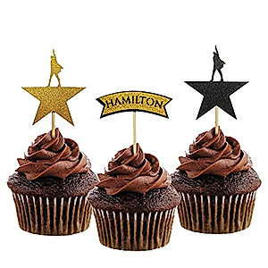 36PCS American Musical Cake Topper for Hamilton Birthday Party Decor Decorations for Kids Adults