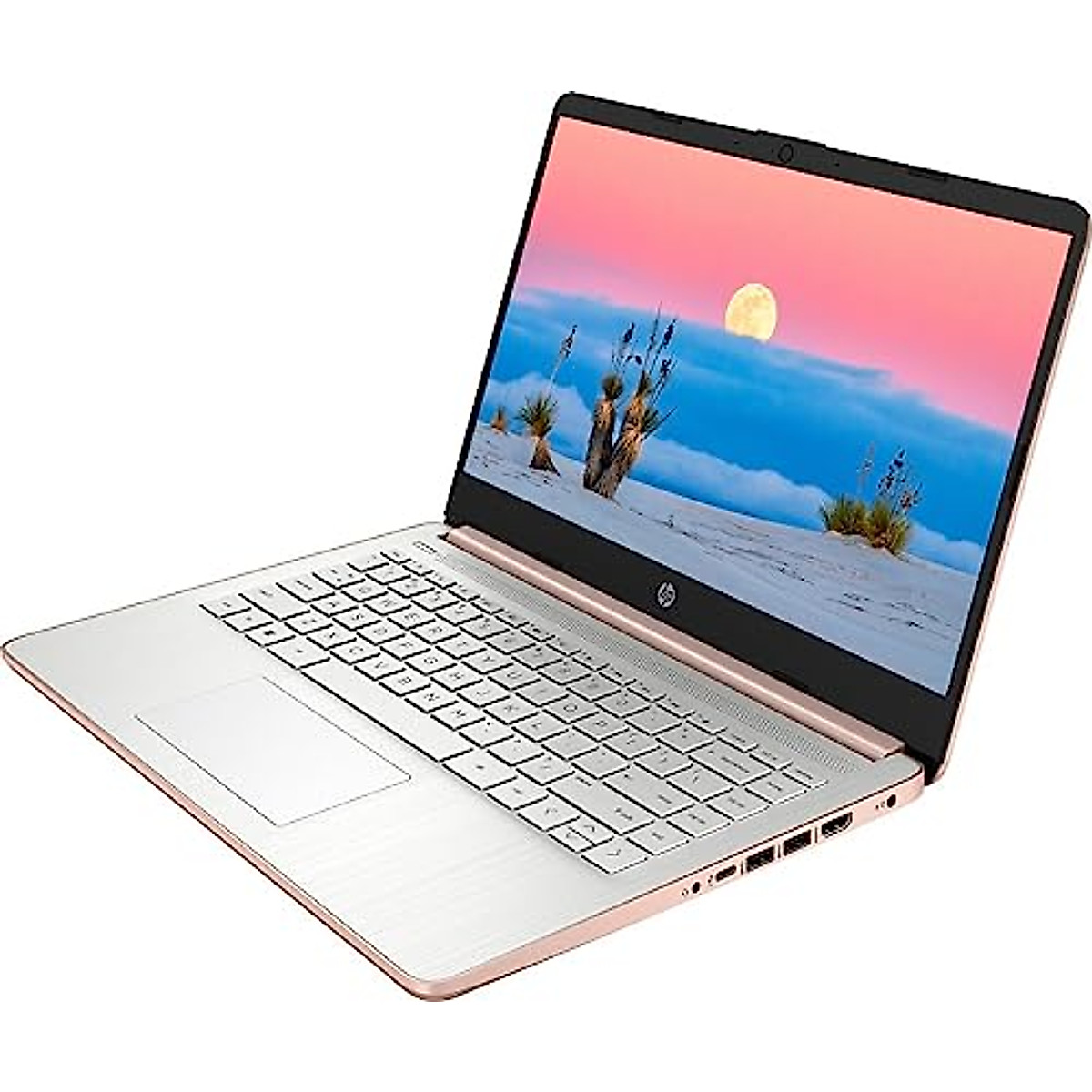 HP Newest 14" Ultral Light Student Laptop, Intel N4120 Quad-Core(> N4020), 8GB RAM, 192GB Storage(64GB eMMC+128GBSD Card), One Year Office 365, WiFi, Webcam, HDMI, USB-A&C, Win 11