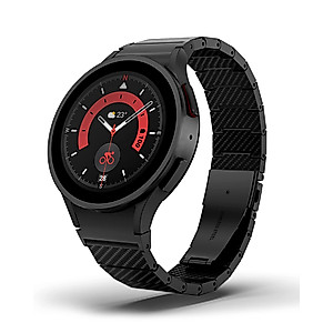 BEIZIYE Compatible for Samsung Galaxy Watch 4 Band 40mm 44mm 47mm Bands Carbon Fiber Bands, Samsung Galaxy Watch 6 5 4 Classic Men's No Gap Strap Fashion Lightweight Band