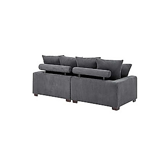 Oadeer Home Modular Sectional, Dark Gray