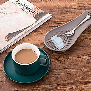 iNeibo Silicone Spoon Rest For Kitchen Counter, Silicone Spoon Holder –Silicone Utensil Rest for Stove Top