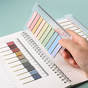 Morandi Sticky Notes, Writable Index Tabs, Set of 10 x 3 Packs Colorful Macaron Memo Stickers, Waterproof for Books, Folders, Glass, Monitors & Filing Cabinets, 200 Pieces/Pack, Morandi