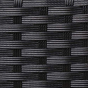 MCombo 9 Pieces Patio Furniture Sets with Glass Coffee Table, Outdoor Sectional Sofa with Two Ottomans,Wicker Patio Conversation Set with Cushions 6082-9pc (Blue)