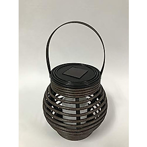 Joyee Garden Ambient Solar Rattan Basket Candle Lamp