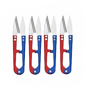 4pcs U-Shaped Scissors for Crafting, Sewing