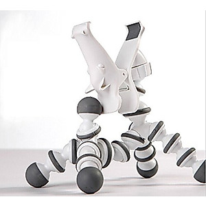 HUDONN Flexible Horse Style Pony Car Desktop Phone Tripod Monopod Bracket Holder Cradle Stand Mount Universal Phone Holder for Samsung iPhone 6 Plus 6 5S 5 and More (White) (Black+Yellow)