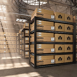 REIBII 3010LBS Storage Shelves 48.2'' W Garage Shelving Heavy Duty Shelving 5 Tier Adjustable Metal Shelves for Storage Rack Wire Shelving Industrial Utility Shelf 48.2'' W X 24.5'' D X 72'' H