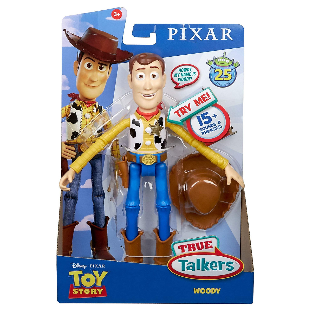 Toy Story 4 Woody 25th Anniversary Talking Figure, 9.2-inch, 25th Anniversary Collectible Movie Toy, 15 Plus Phrases, Highly Posable for Story Play, Kids Gift Ages 3 and Up