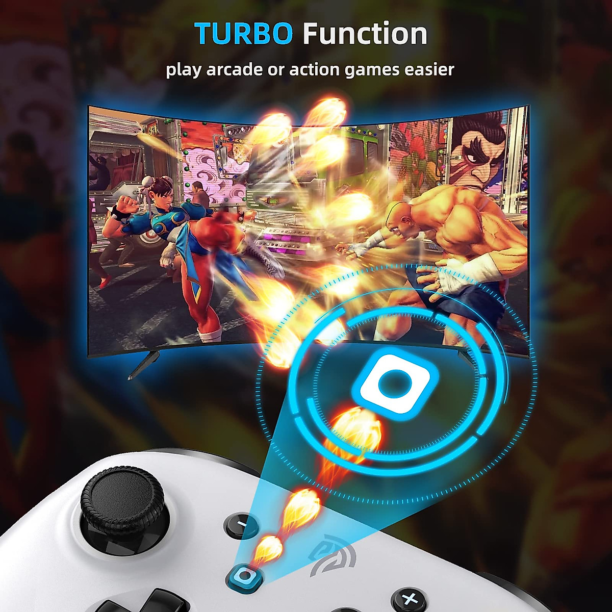 EasySMX Switch Controllers, Wireless Switch Pro Controller for Switch/Switch Lite/Switch OLED/PC/iOS/Android,Switch Remote Gamepad with LED Light/Programmable/Vibration/Turbo/Wakeup/Screenshot