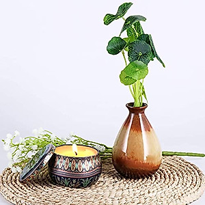 Soy Wax Candle in Perfect Decorative Giftable Metal Tin - Peppermint-Eucalyptus Natural Oil and Pure Organic Soy Wax - for Living Room, Home, Bedroom - Handmade in USA