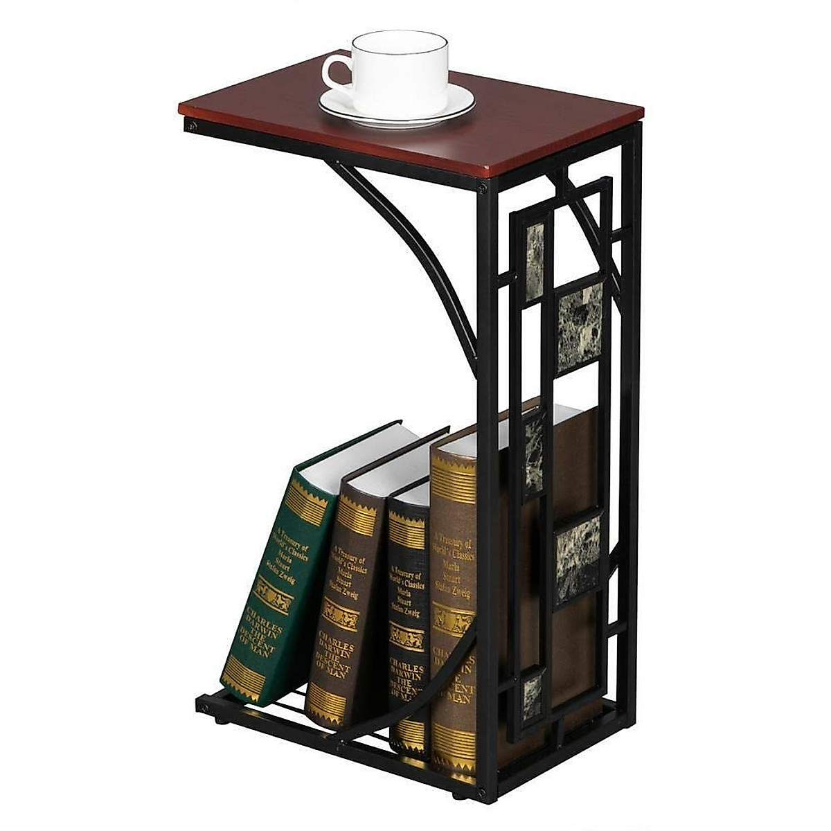 C-Shaped Side Sofa Snack Table Coffee Tray End Table Living Room Furniture