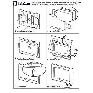 TABcare Locking Security Metal Case for Amazon Fire HD 10 2019 Used as Kiosk, POS, Store, Show Display (Black, VESA & Wall Mount)